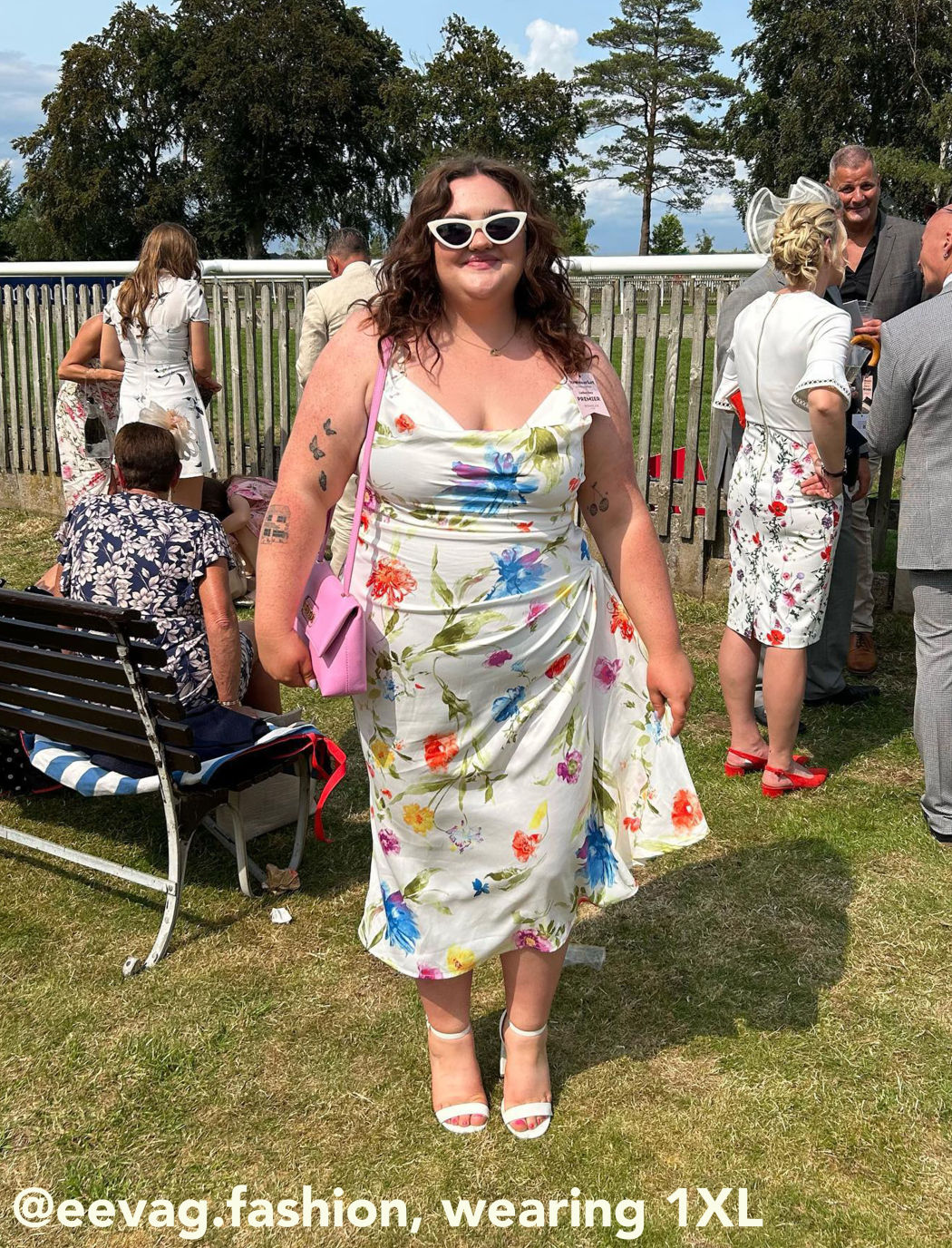 Satin Floral Tie Back Mermaid Midi Dress Curve And Plus For Date