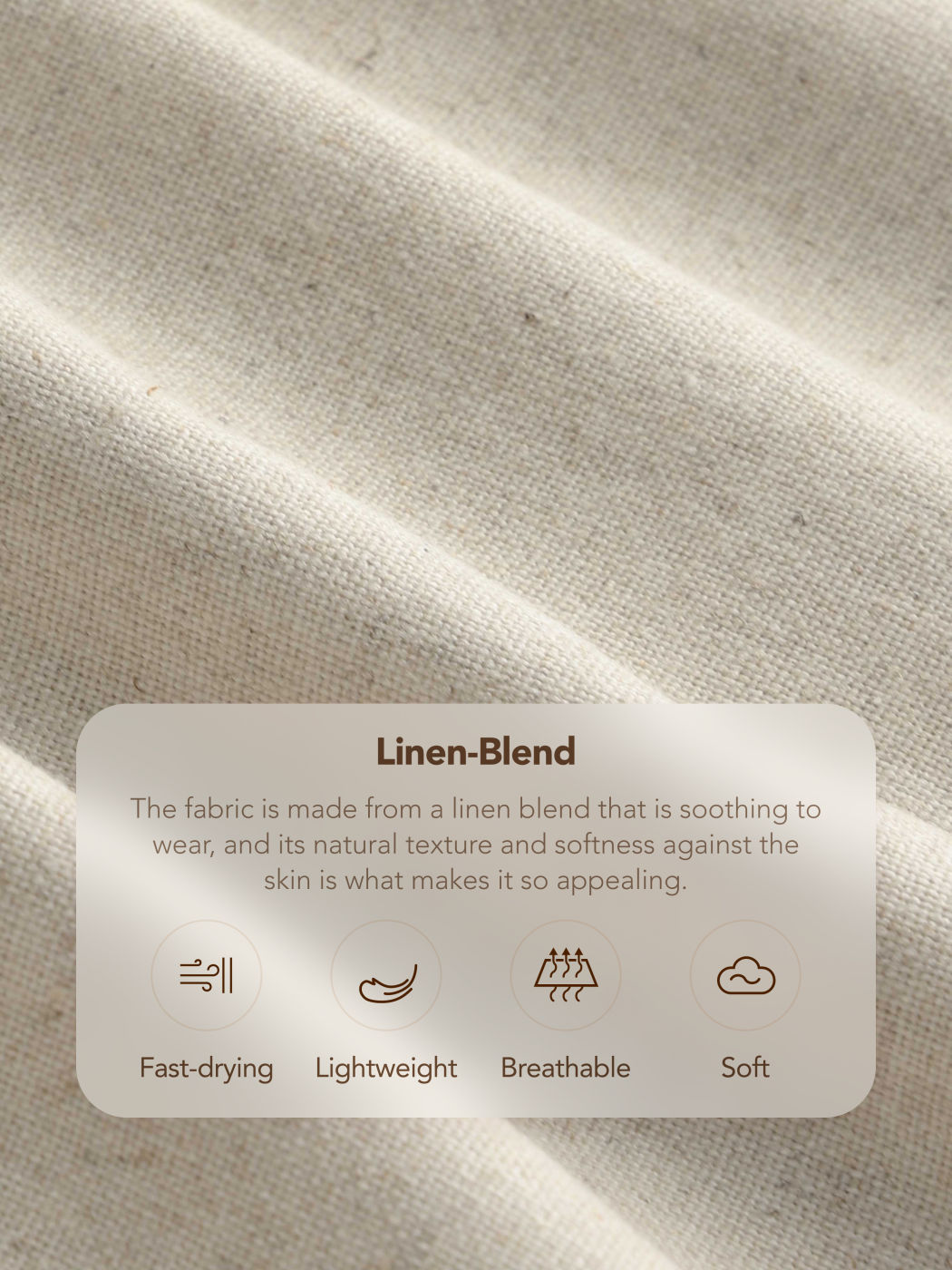 French Riviera Vacation Linen-blend V-neck Solid Button Jacket Vest - Cider